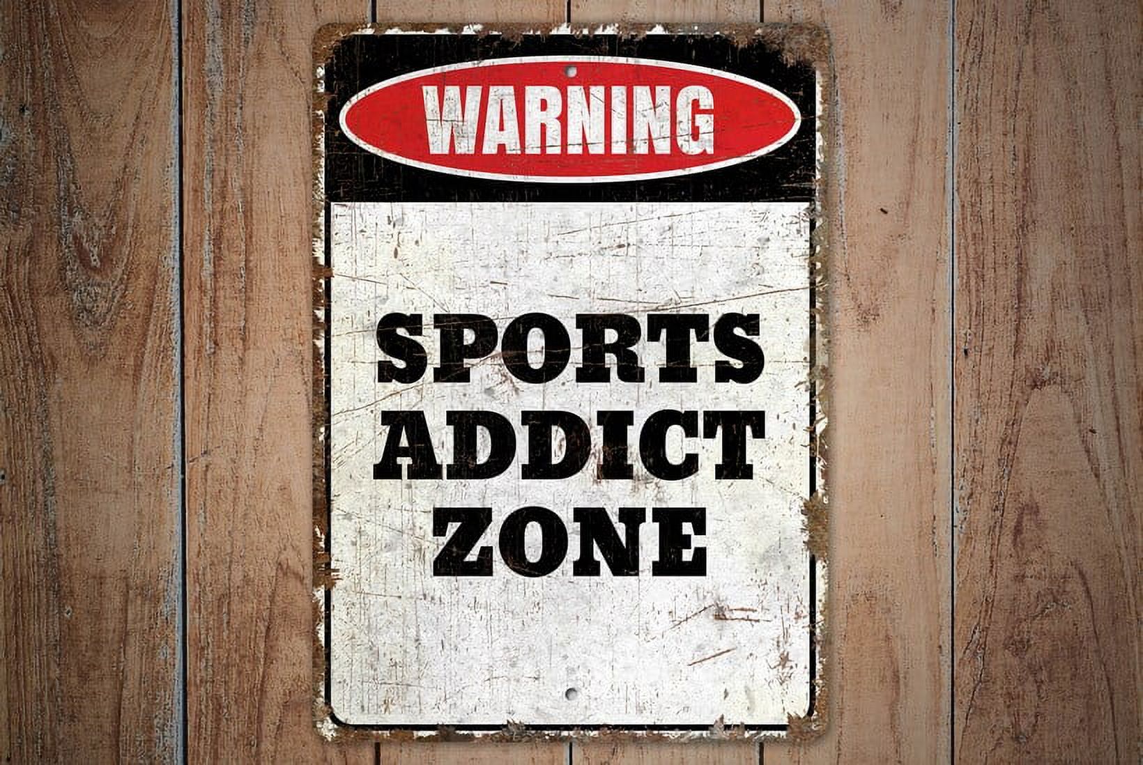 Sports Addict Zone Sports Addict Zone Sign Sports Zone Decor Sports ...
