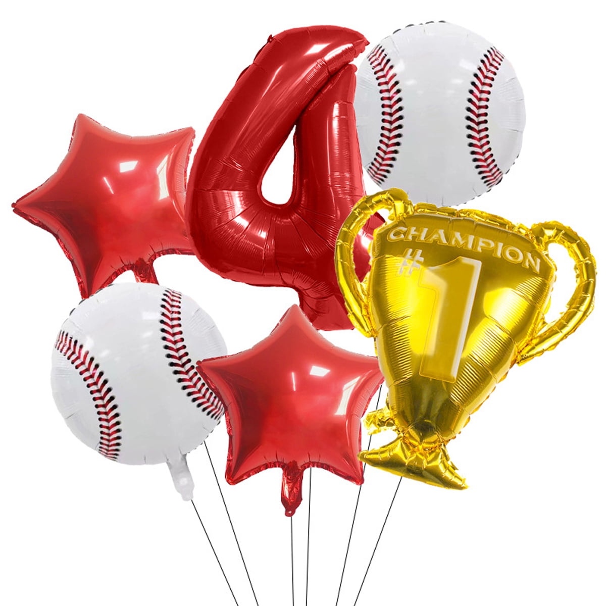 Sports Ball Championship Trophy Balloon, 32 inch Foil Balloon Sports ...