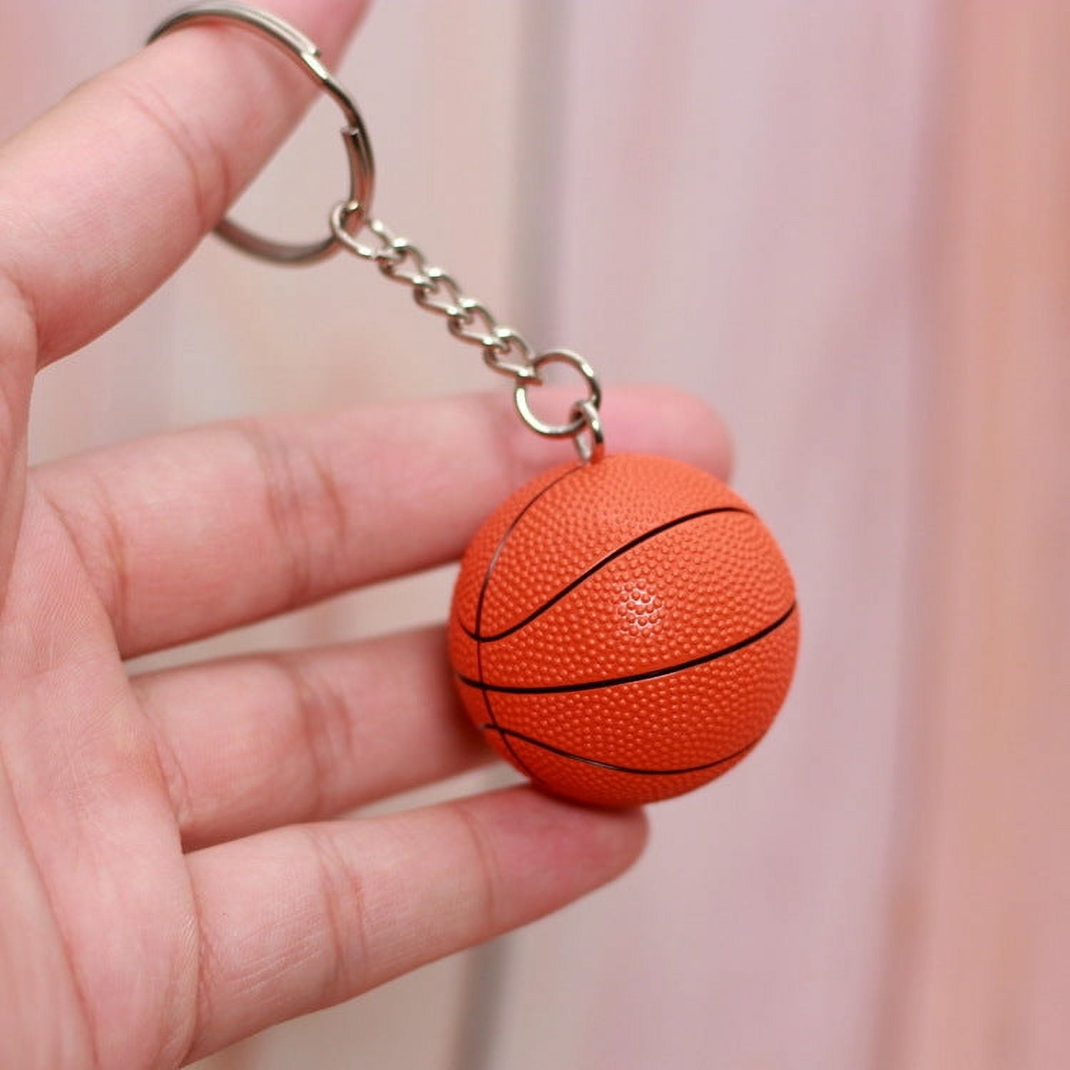 Sports Ball Keychains: Durable Leather & Plastic Basketball, Football ...