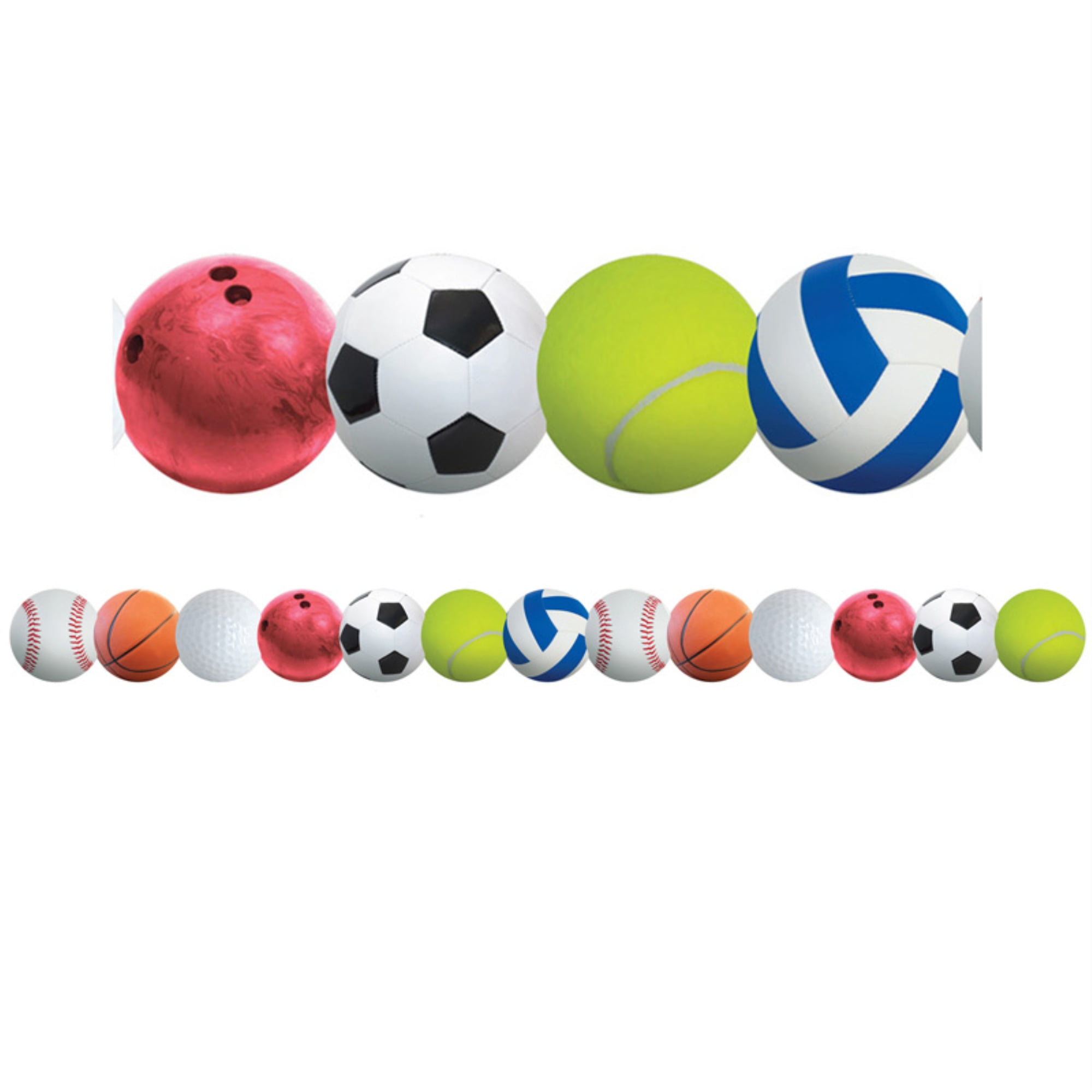 Sports Balls Border, 12 Strips/36 Feet | Bundle of 5 - Walmart.com