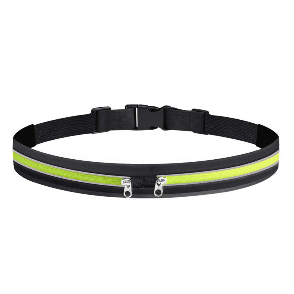 Sports Belt, Outdoor Dual Pouch Sweatproof Reflective Slim Waist Pack ...
