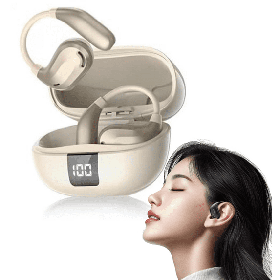 Sports Bluetooth 5.4 Ear Hook Headphones With Noise Cancelling & Ai ...