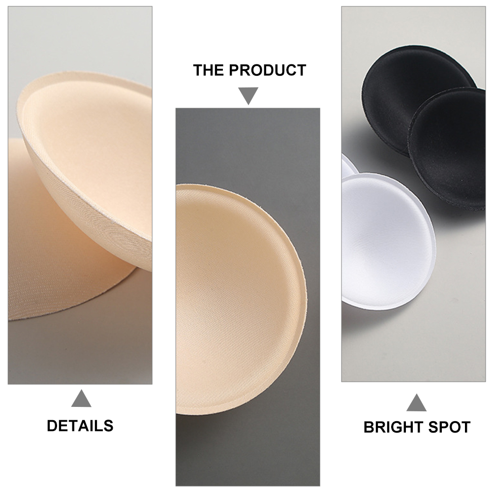 Sports Bra Pad 6 Pairs Round Bra Inserts Breathable Sponge Bra Inserts ...