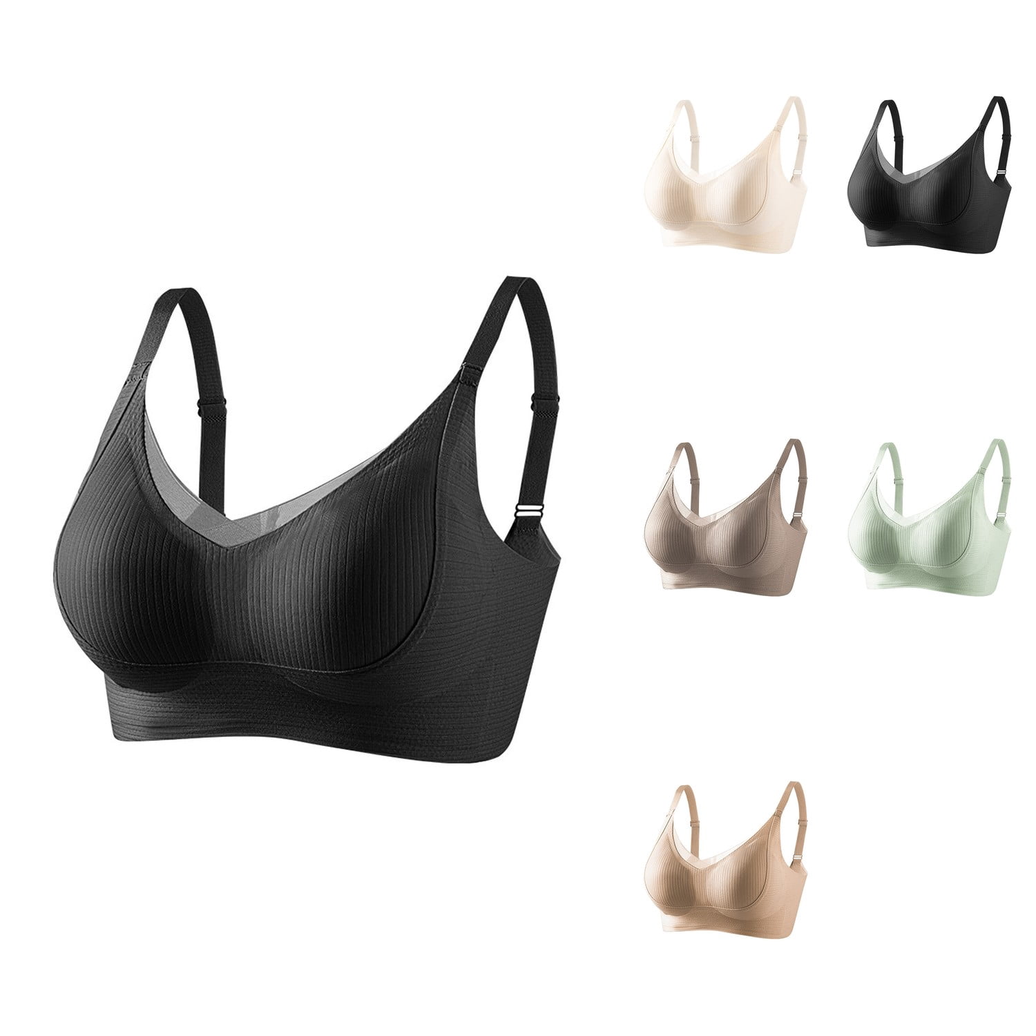 Sports Bra Workout Bra Soft Support Lift Wireless Bra for Small Chest ...