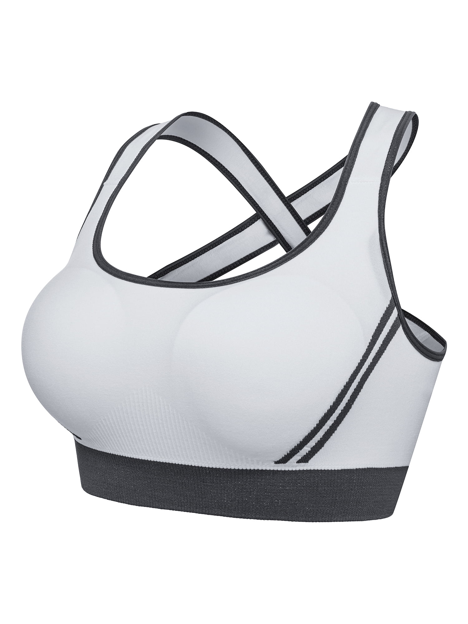 Sports Bra for Women Crisscross Back Medium Support Yoga Bra with ...