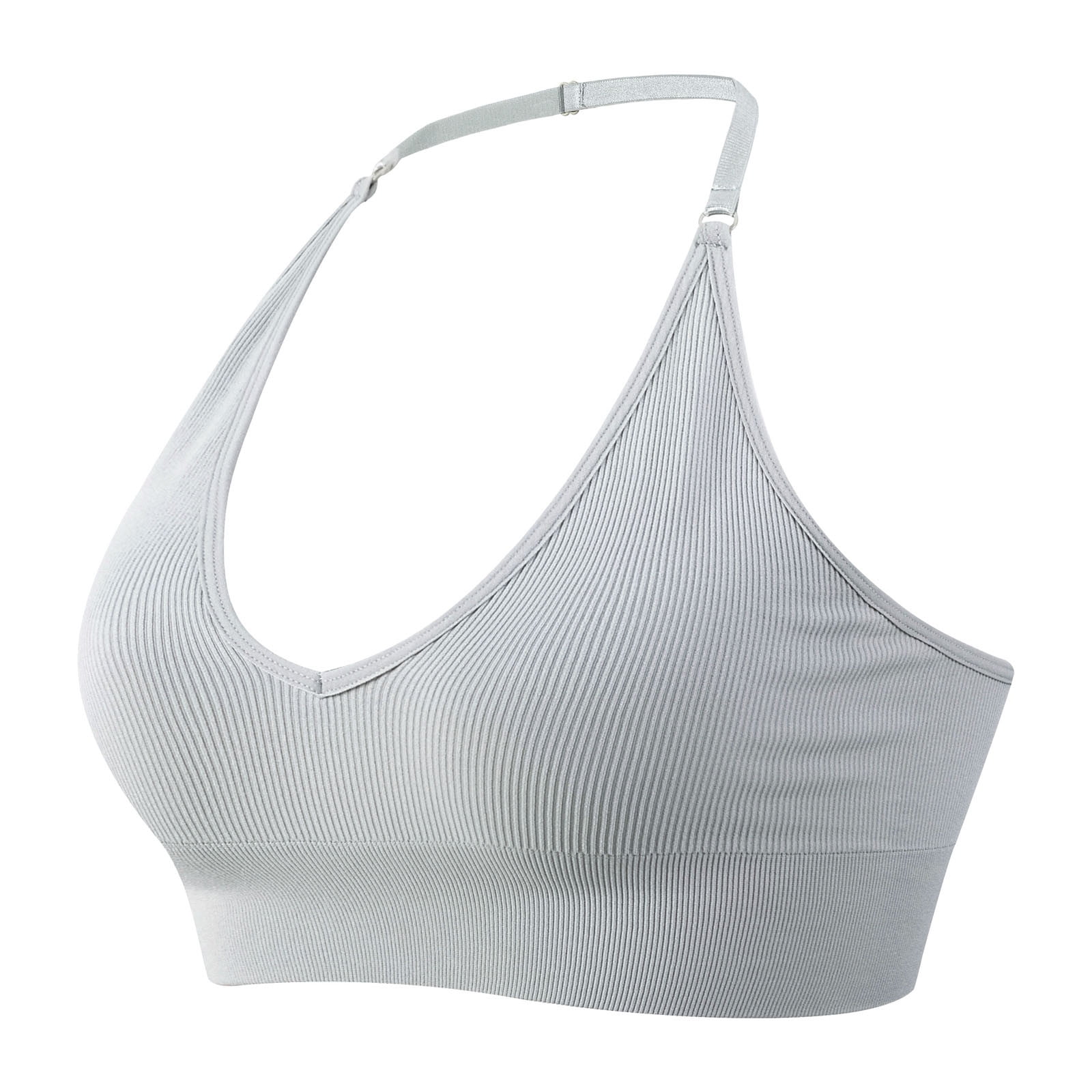 Sports Bra for Women Deep V Sexy Triangle Cup Balconette Seamless Bra ...