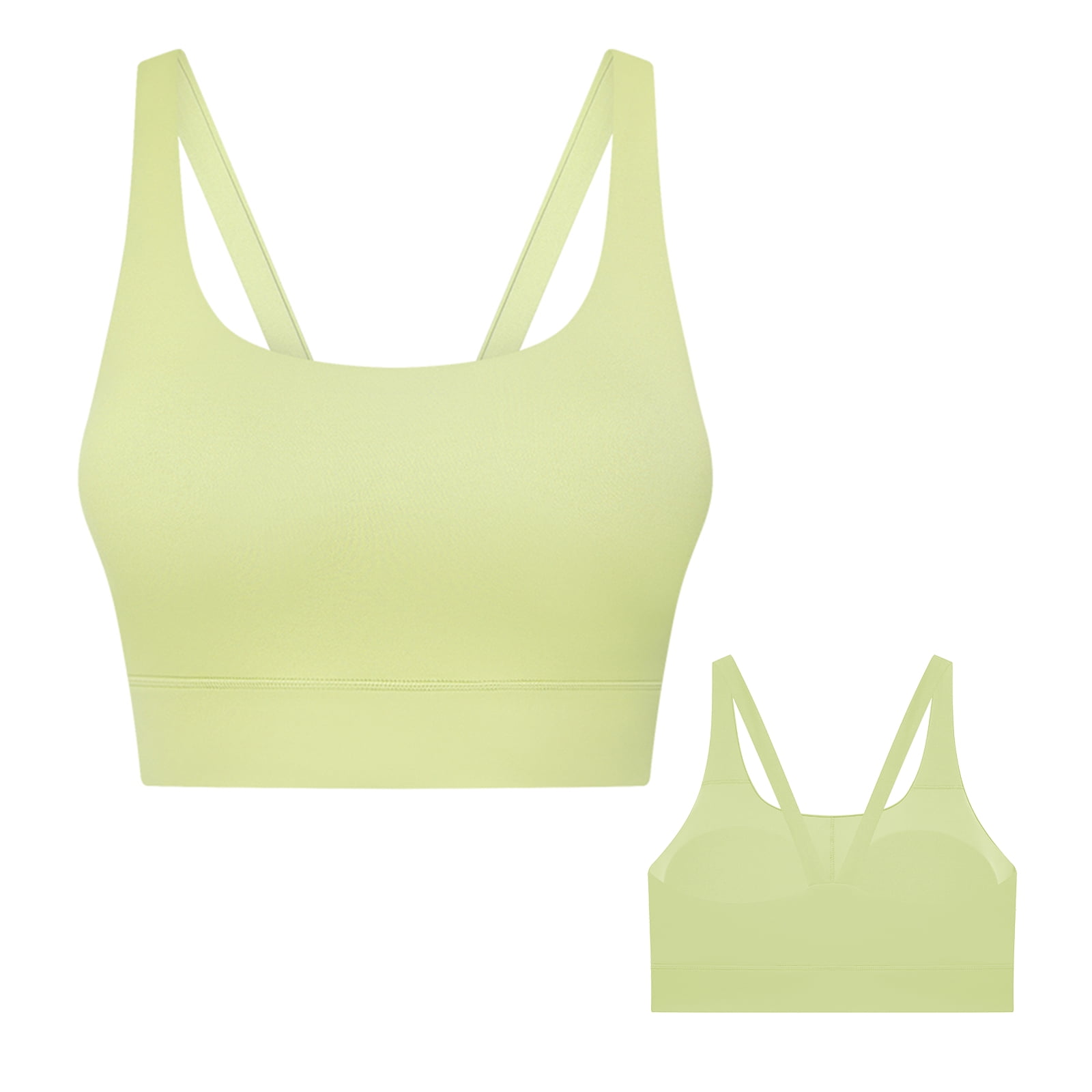 Sports Bra for Women High Impact V-Back Gym Yoga Strappy Padded ...