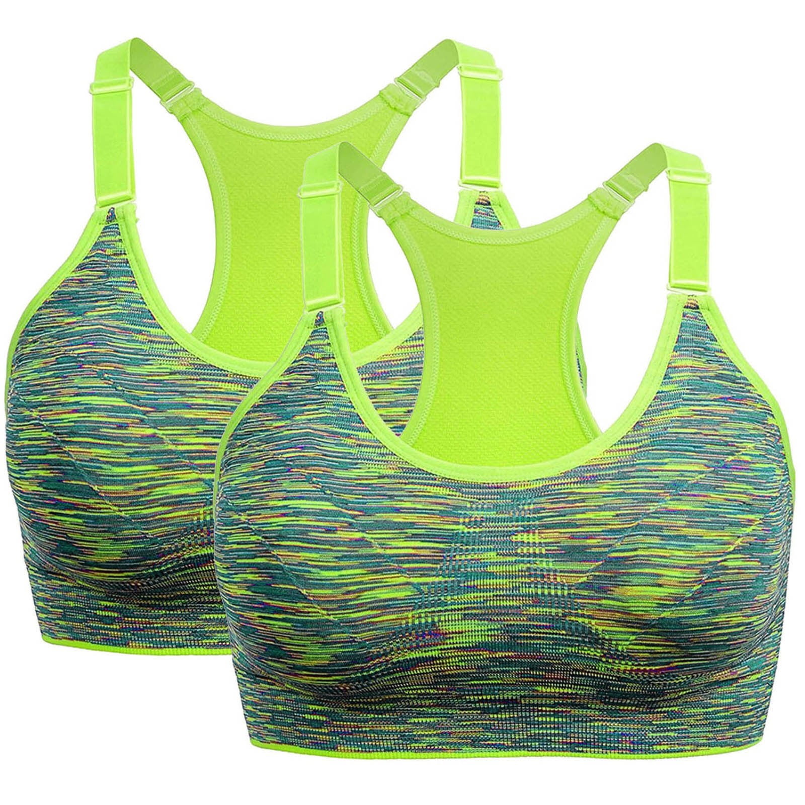 Sports Bra for Women, Longline Padded Strappy Sports Bras Medium ...