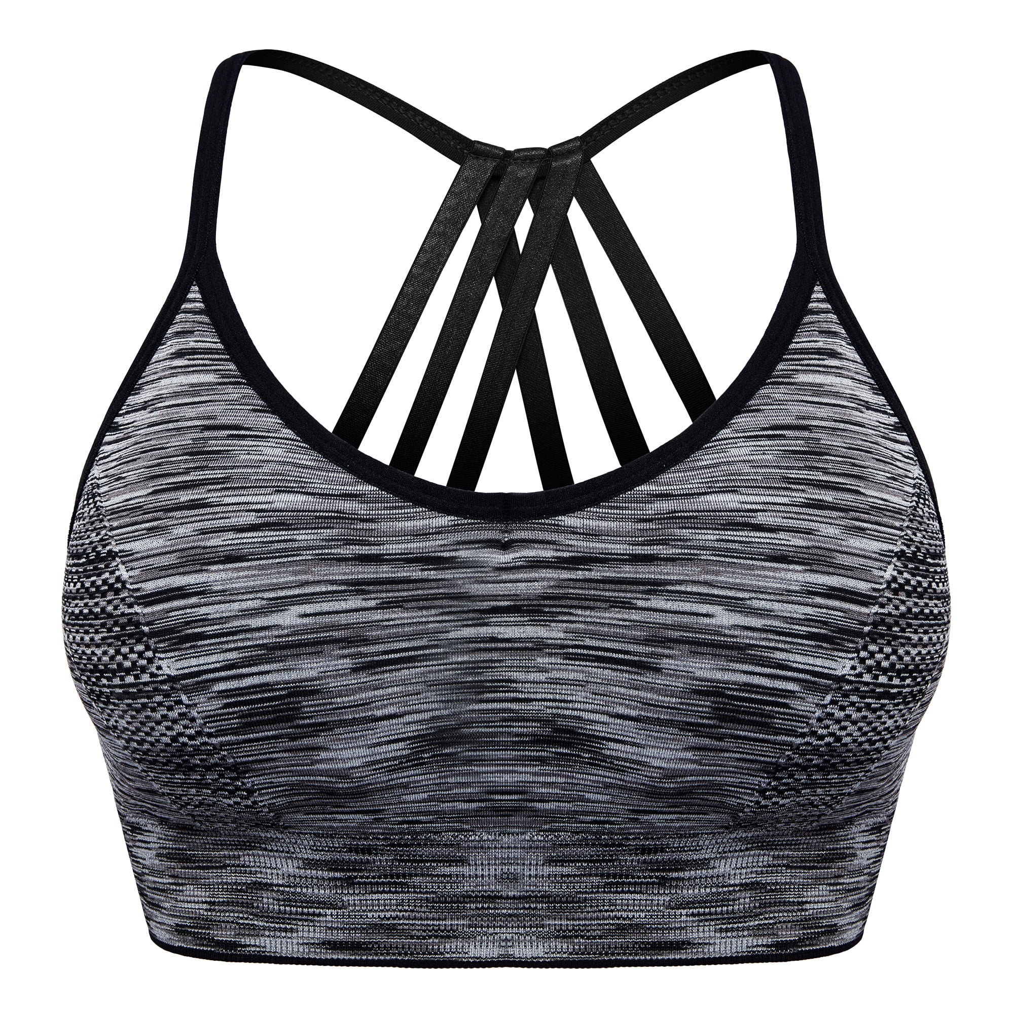 Sports Bra for Women Thin Shoulder Strap Medium Support Yoga Bra with ...