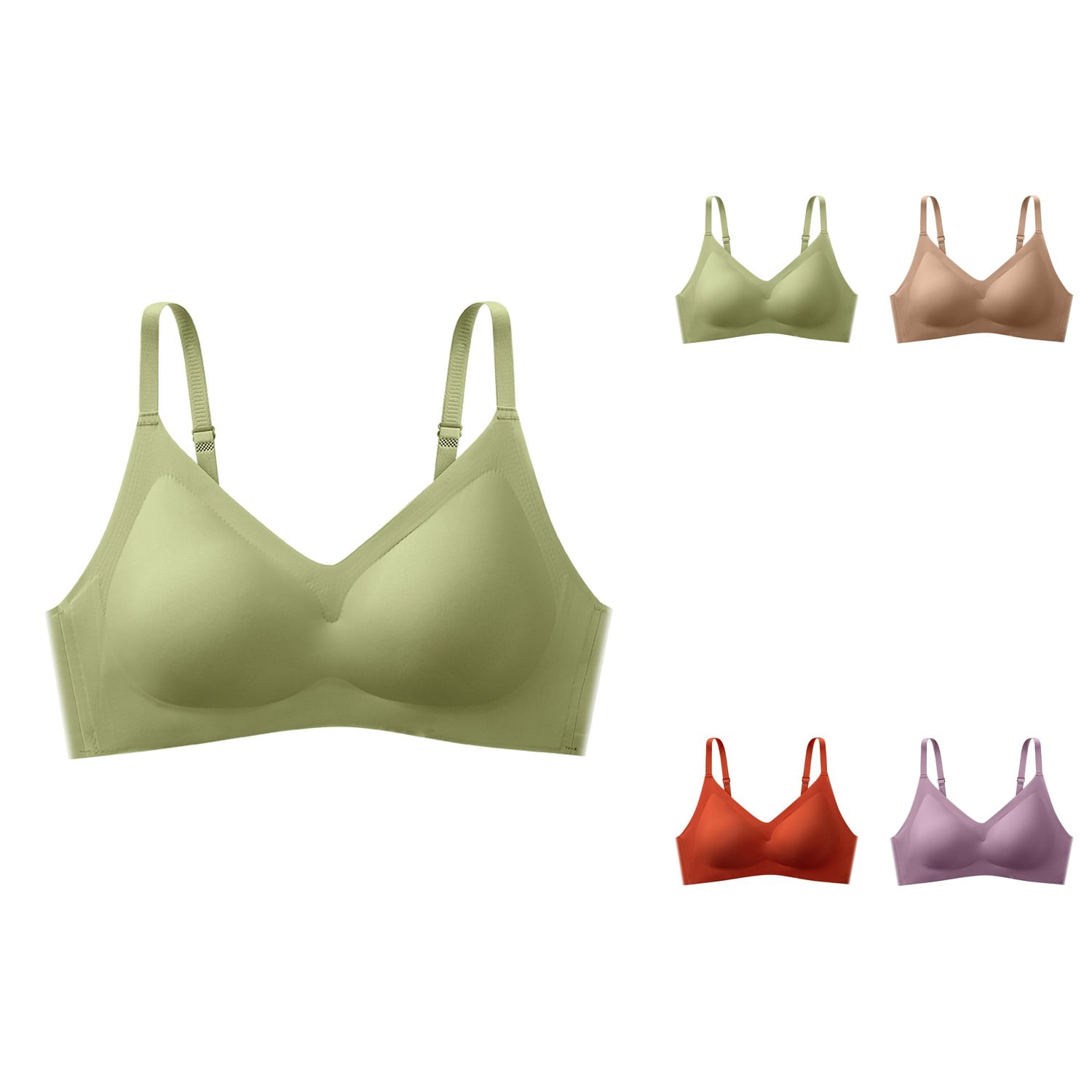 Sports Bras Low Impact Sports Bra Women's Traceless Steel Rimless ...