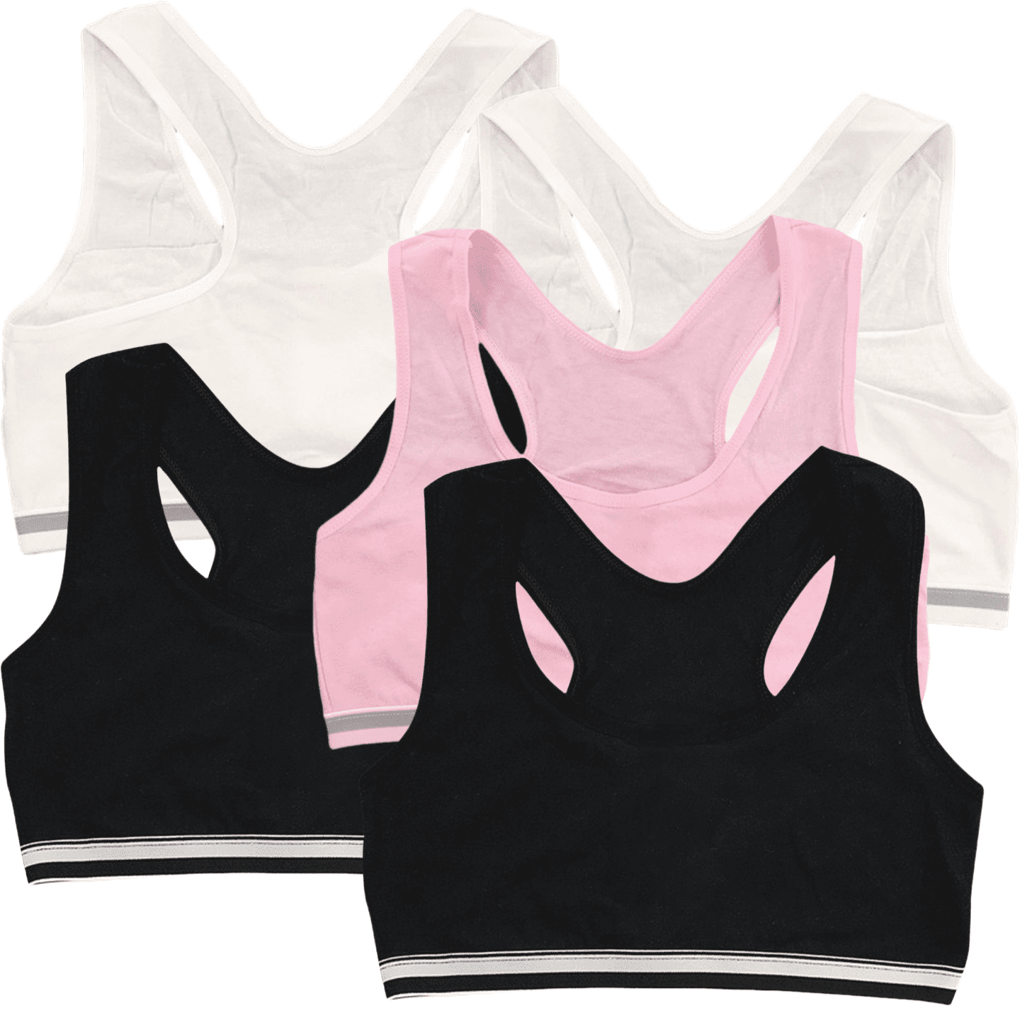 Sports Bras for Girls 10-12 Racerback Straps & Soft Elastic Cotton ...