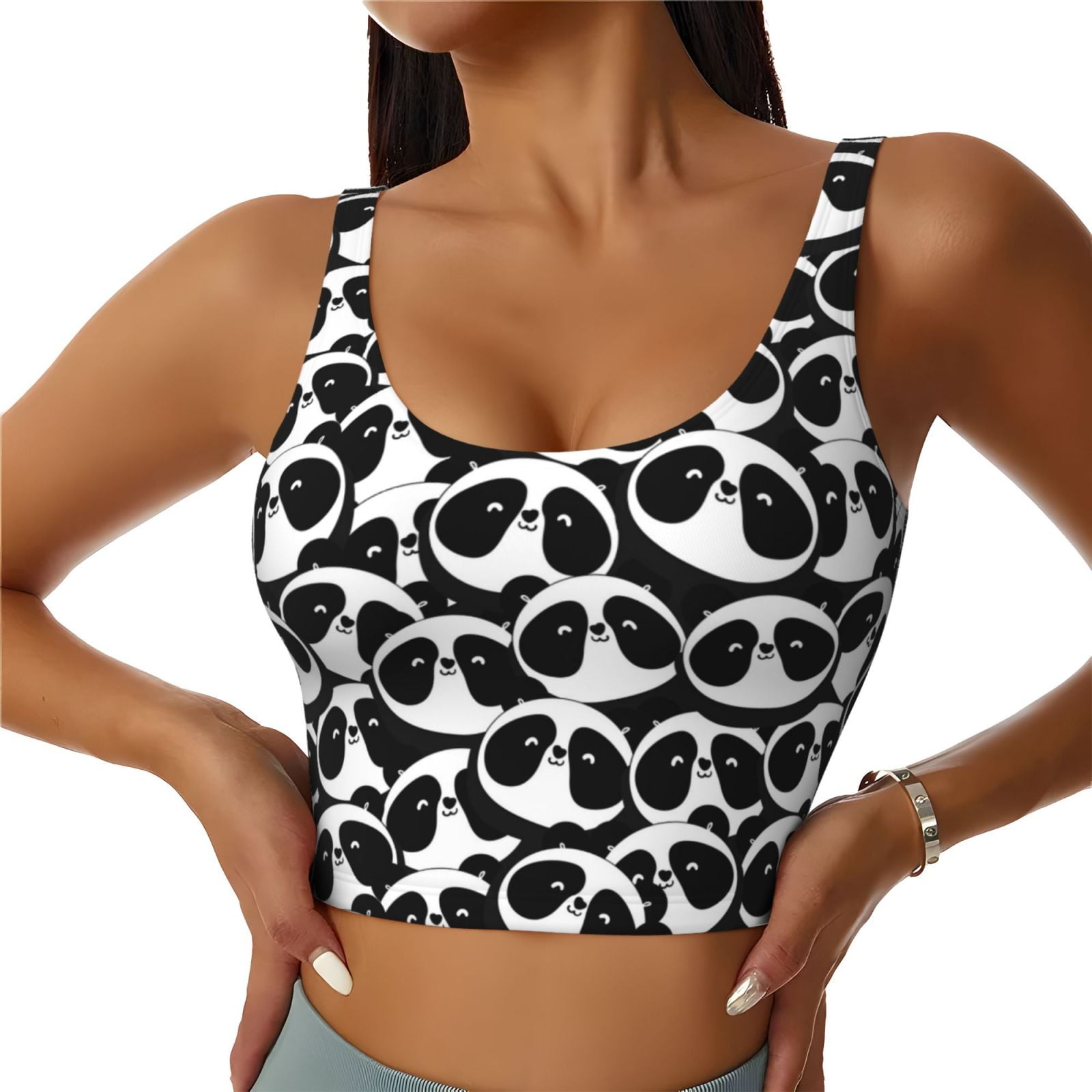 Sports Bras for Women Workout Tank Tops, Panda1 Running Vest with Removable Cups - Walmart.com