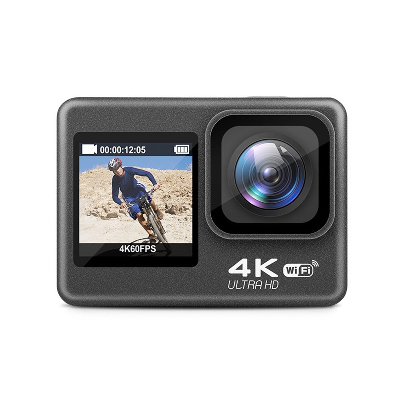 Sports Camera 4K 60 Frames Touch Dual Screen WiFi Camera Sports DV ...