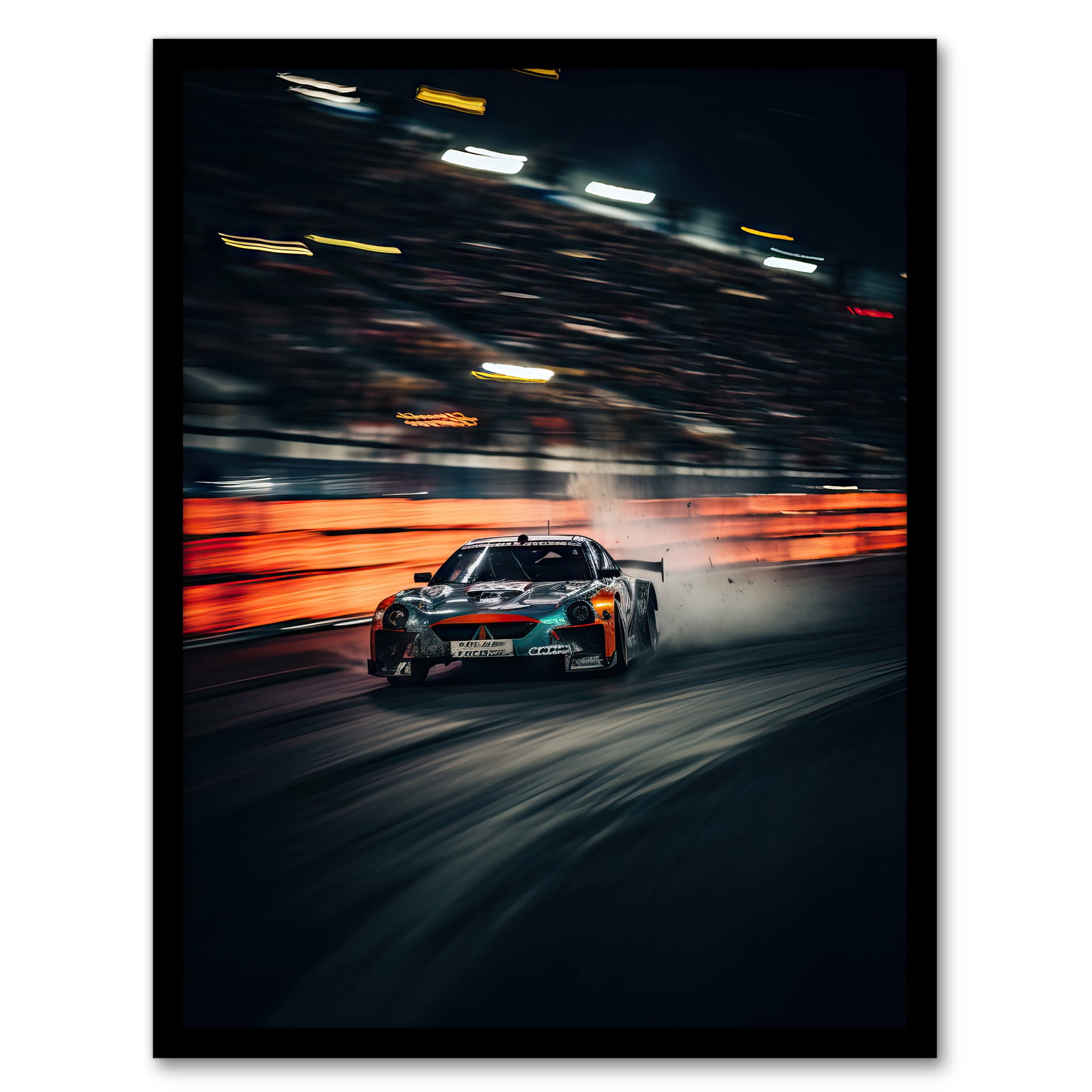 Sports Car Challenge Motorsport Racing Circuit For Him Man Cave Artwork ...