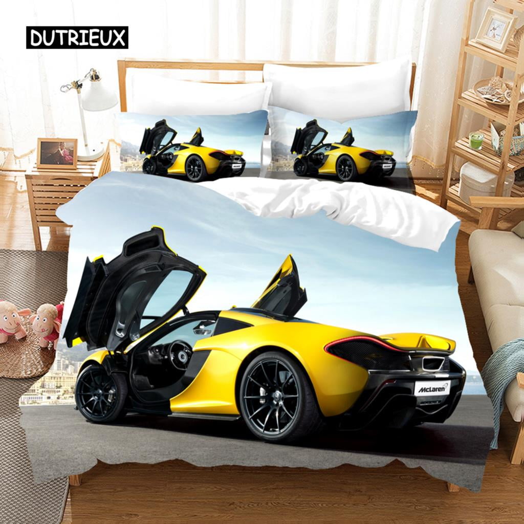 Sports Car Duvet Cover Race Car Cool Car Bedding Sets Polyester for ...