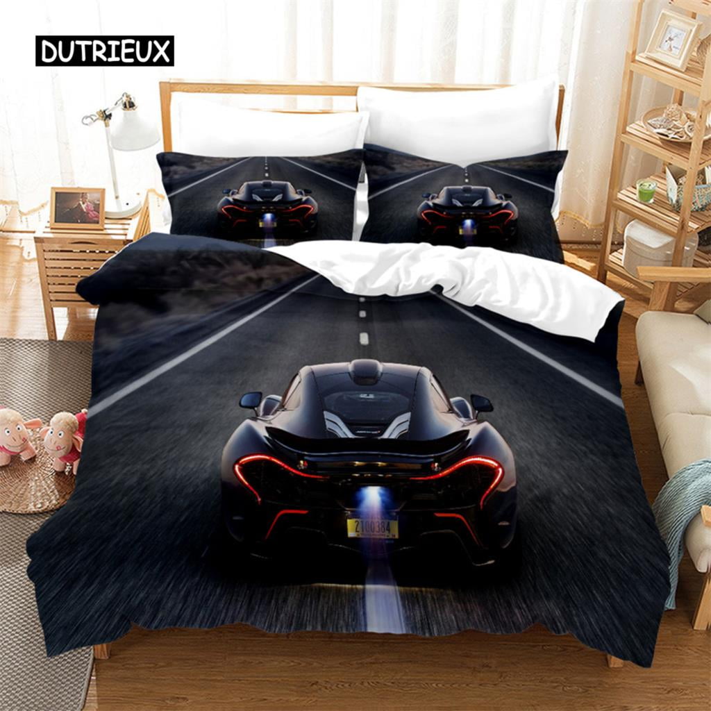 Sports Car Duvet Cover Race Car Cool Car Bedding Sets Polyester for ...