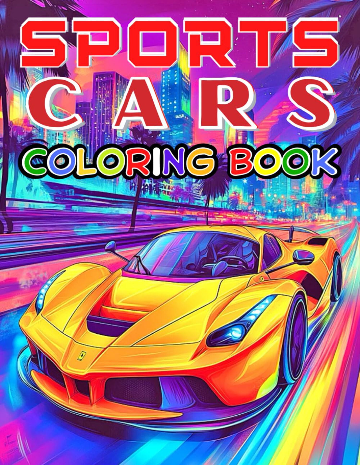 Sports Cars Coloring Book: 50 Pages with Collection of Sports Cars ...