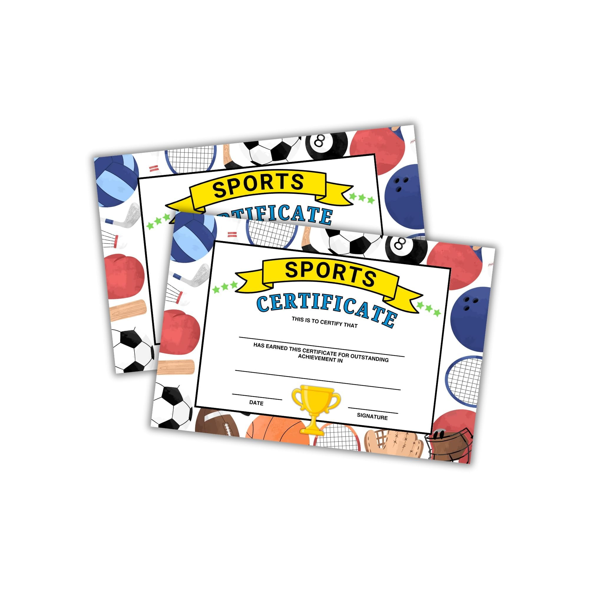 Sports Certificate of Outstanding Achievement 30pk 6x9 Cardstock ...