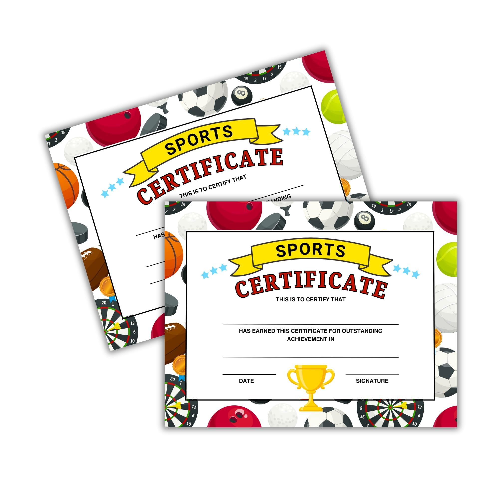 Sports Certificate of Outstanding Achievement Award General 50 pk 8 ...