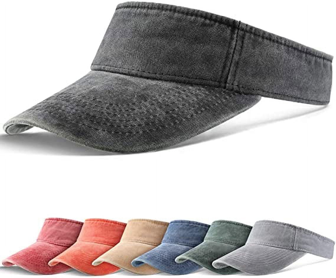 Sports Denim Sun Visors Hats For Women Uv Protection Long Brim Sun