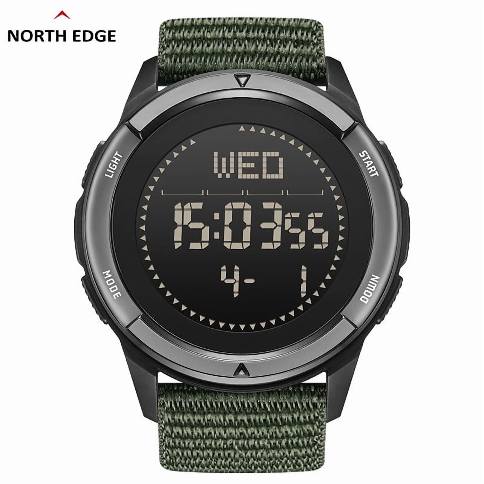Sports Digital Watch Compass Waterproof Carbon Fiber Men,Green ...