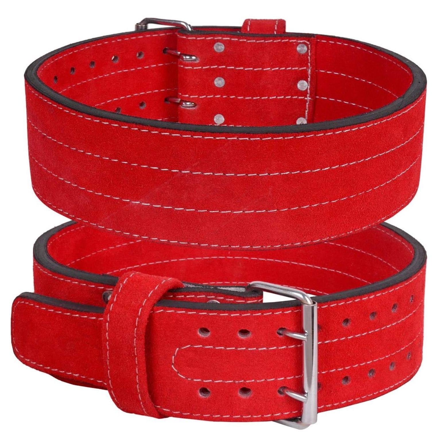 Sports Double Prong Powerlifting Belt for Men & Women, 10mm Thick, 4 ...