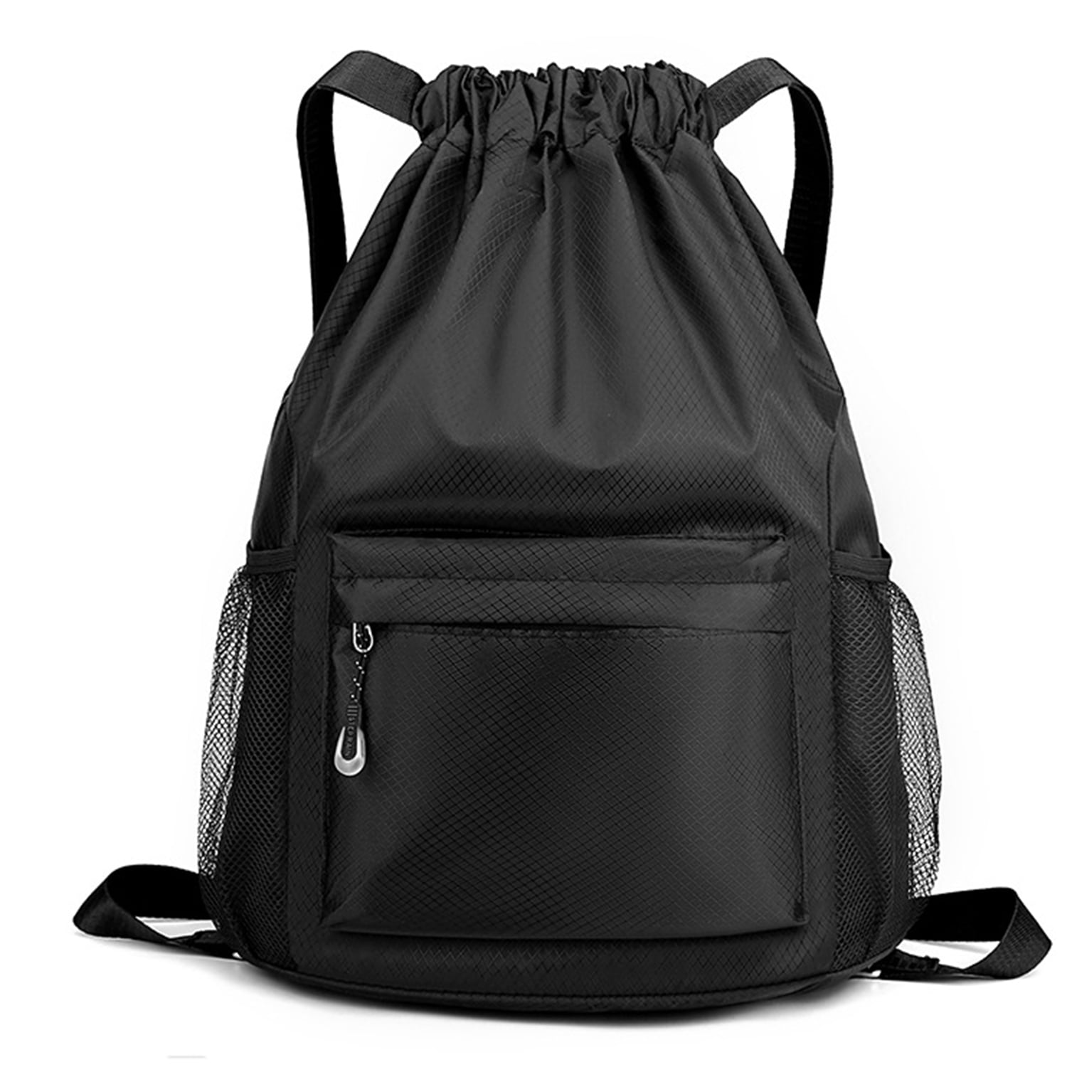 Sports Drawstring Backpack - Water Resistant Lightweight String Gym Bag ...