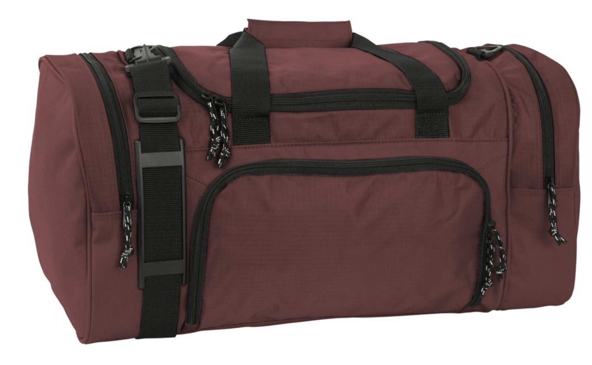 Sports Duffel Bag 21.5” for Gym, Travel, Carry On, School, Maroon ...
