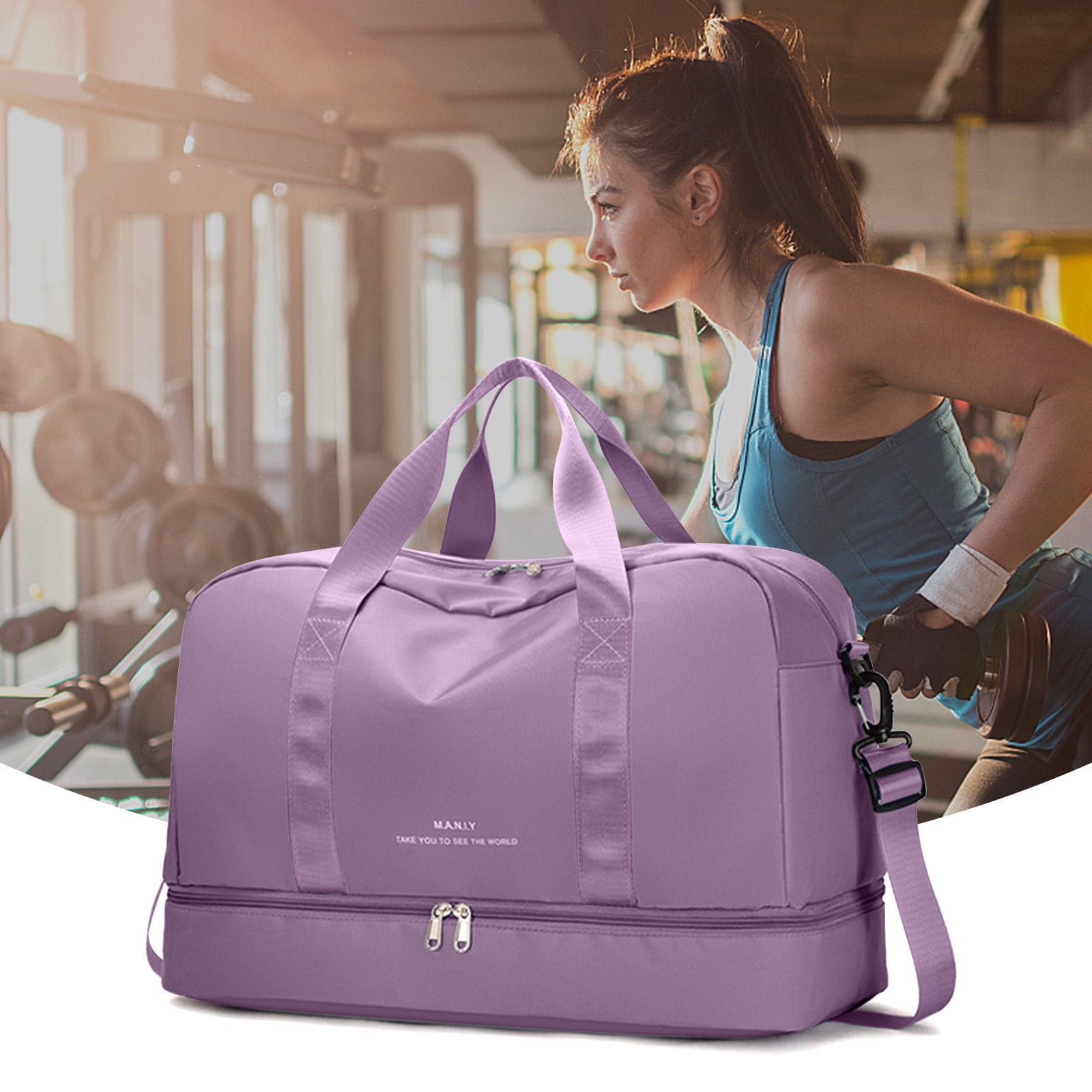 Sports Duffle Bag, Expandable Travel Bag, Large Capacity Lightweight ...