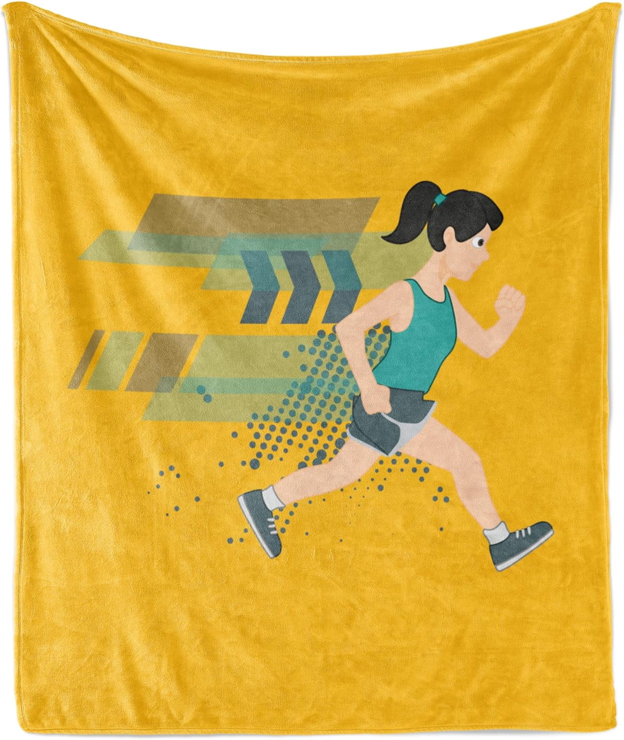Sports Emoji Throw Blanket, Less Rum More Run Writing A Runner Dots ...