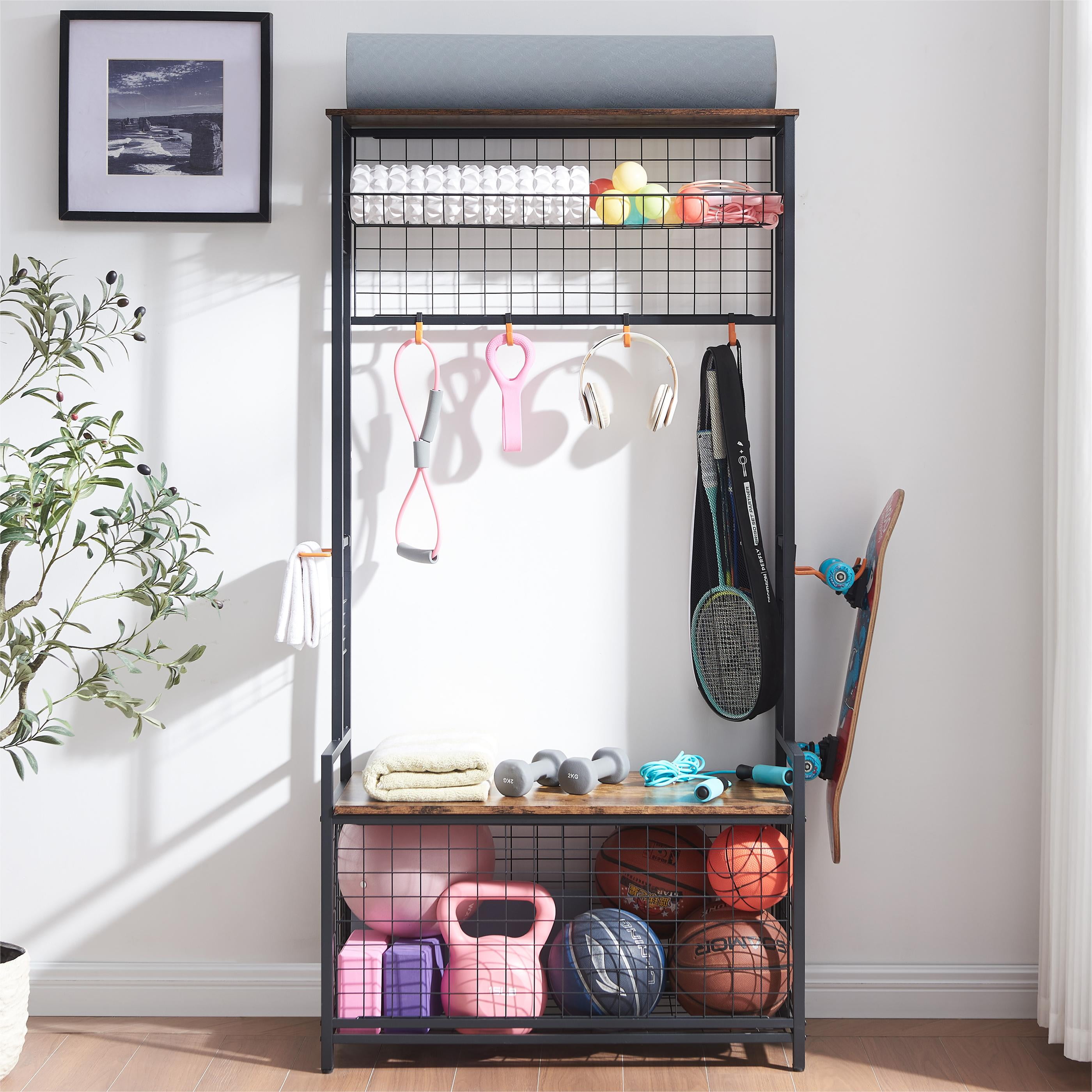 Sports Equipment Organizer,Ball Basketball Racks,Sports Gear Storage ...