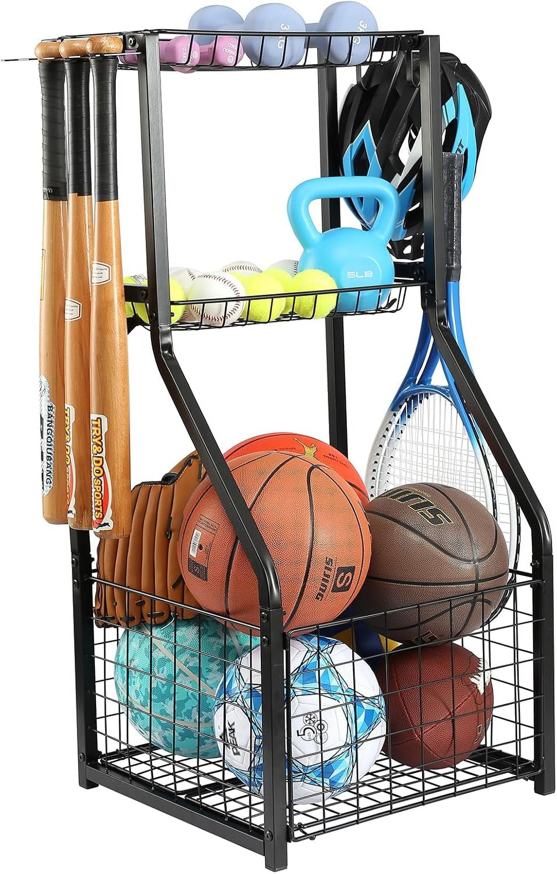 Sports Equipment Organizer for Garage Organization,Ball Storage With ...