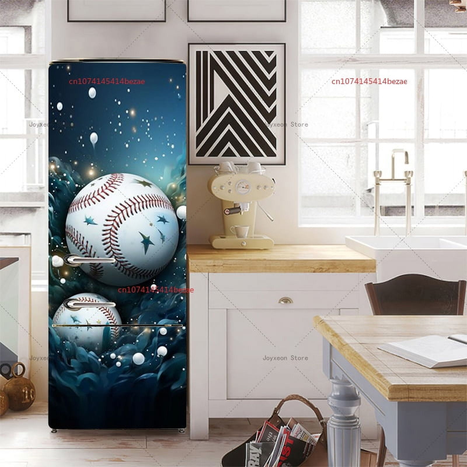 Sports Event Football Series Printed Refrigerator Door Stickers PVC ...