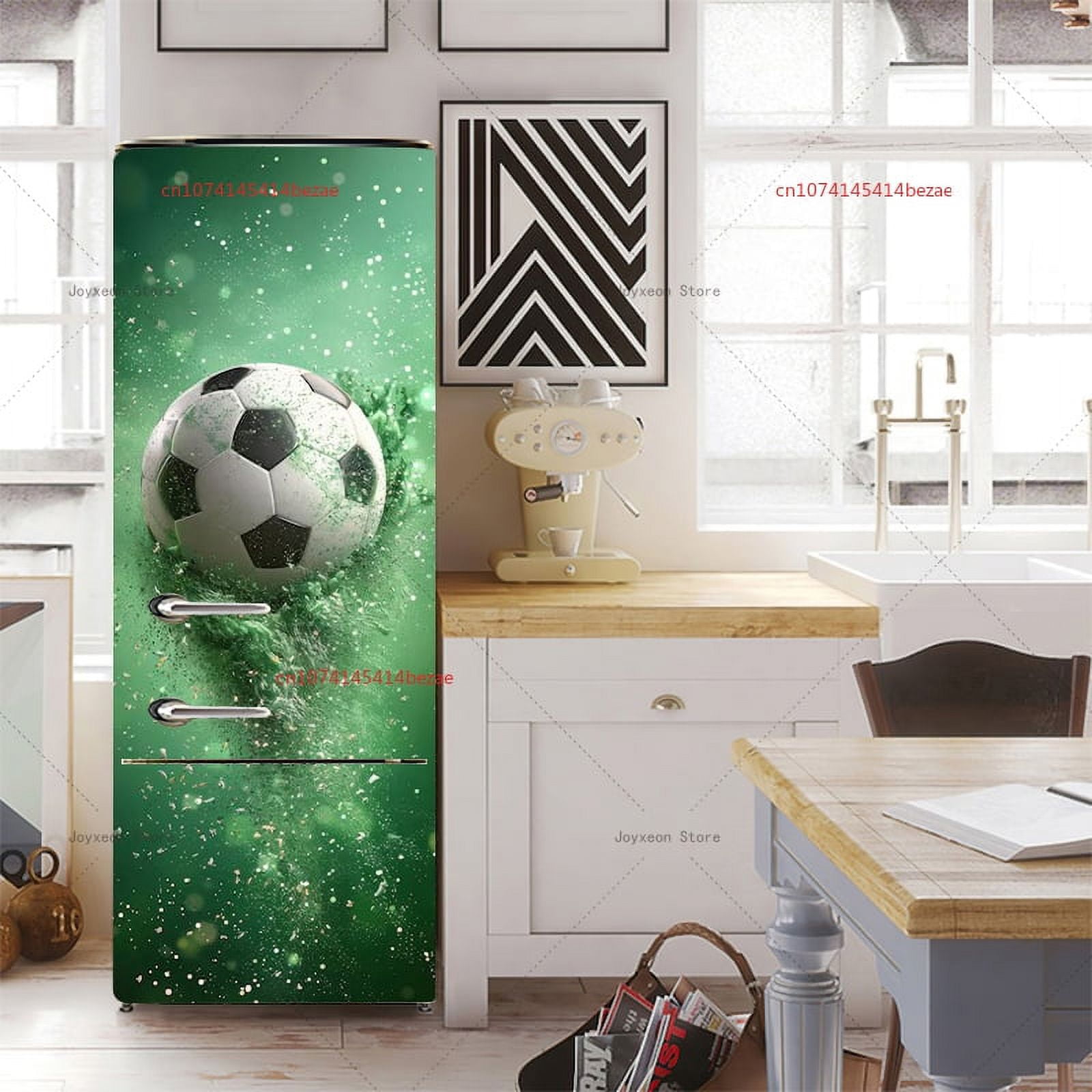 Sports Event Football Series Printed Refrigerator Door Stickers PVC ...