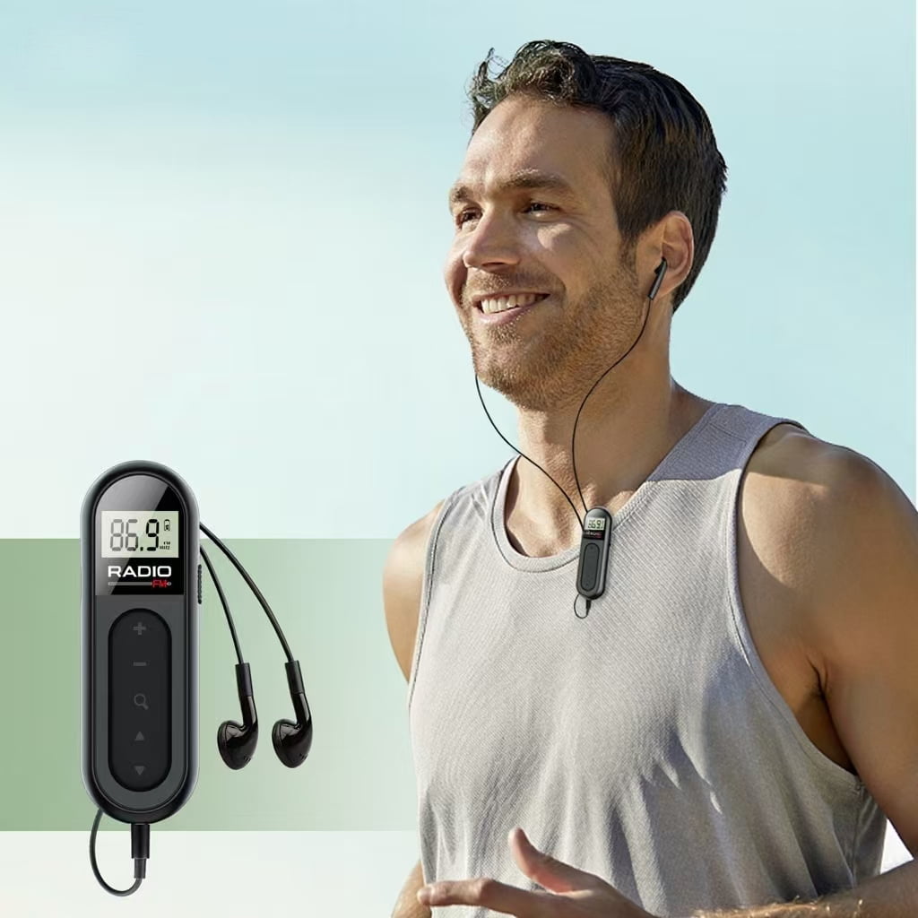 Sports FM Radio with Clip | Sweat-proof Pocket Radio for Running | Stay ...