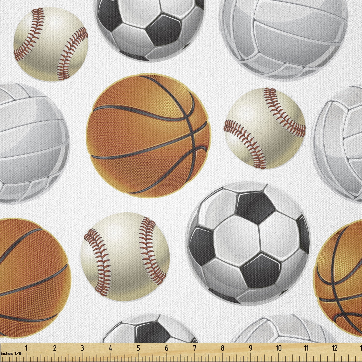 Sports Fabric by The Yard, Football and Volleyball Pattern Competition ...