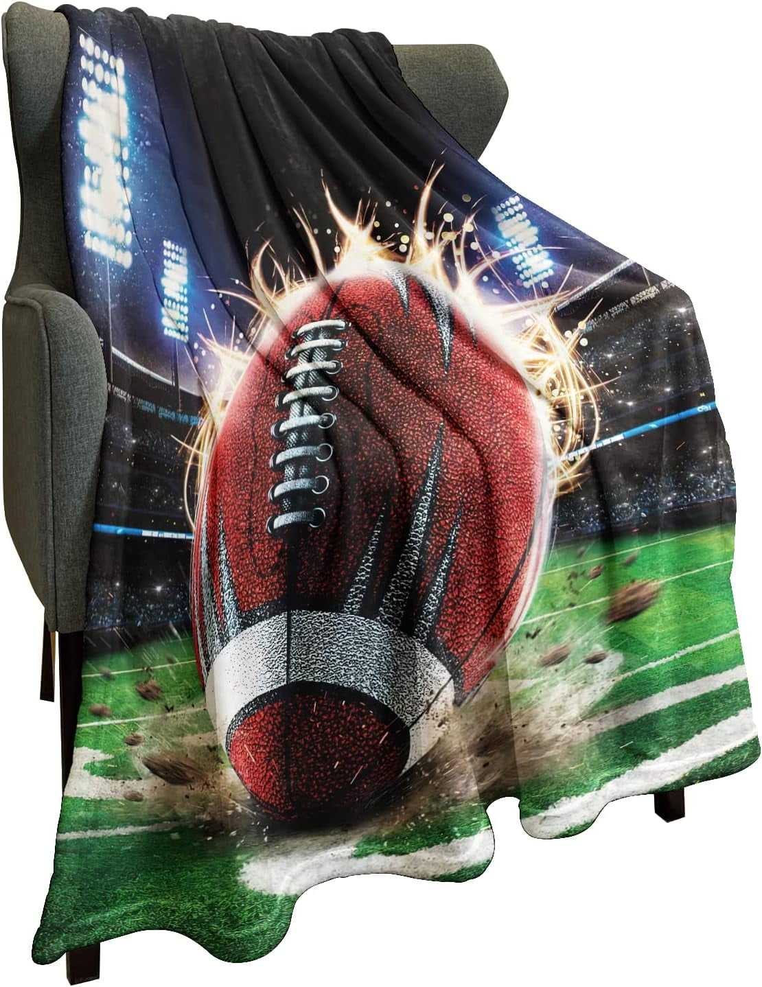 Sports Fleece Blanket 40" x 50" Football Team Lightweight Fuzzy Cozy ...