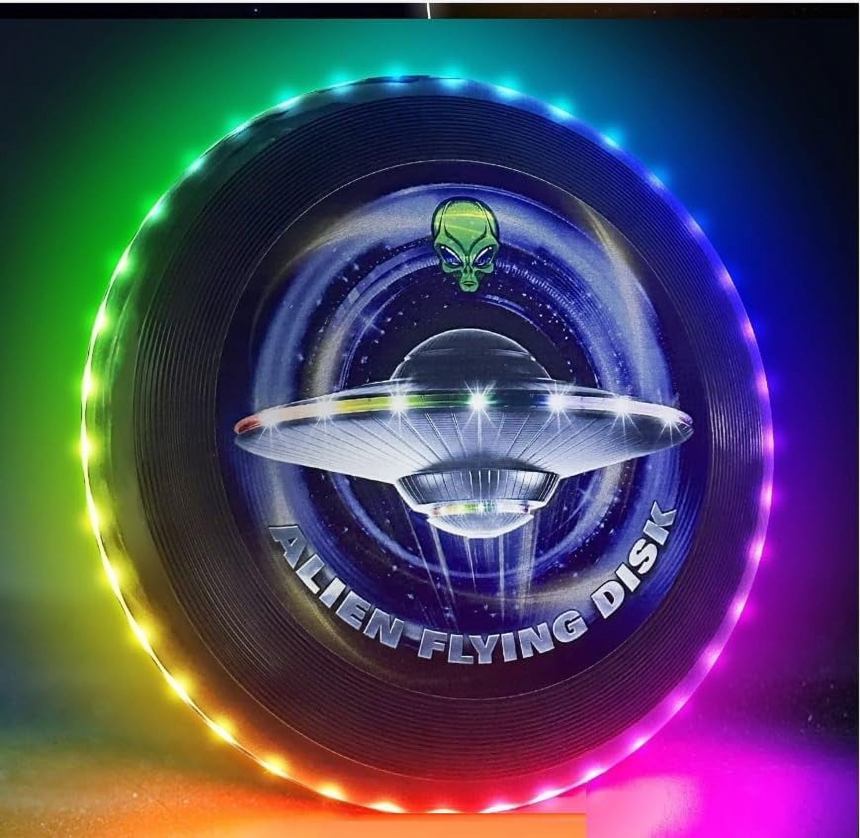 Sports Flying Disc,Flying Ring, Luminous Frisbee with 12 Light Effects ...