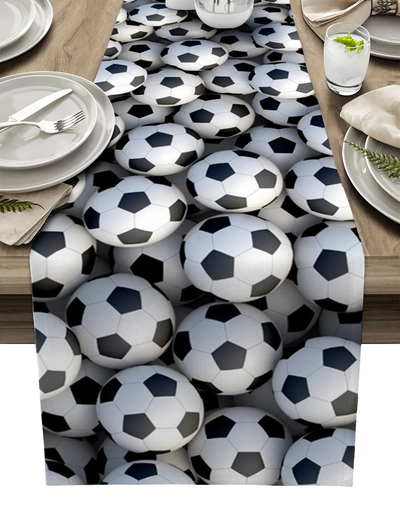 Sports Football Texture Table Runner Home Wedding Table Flag Mat Table ...