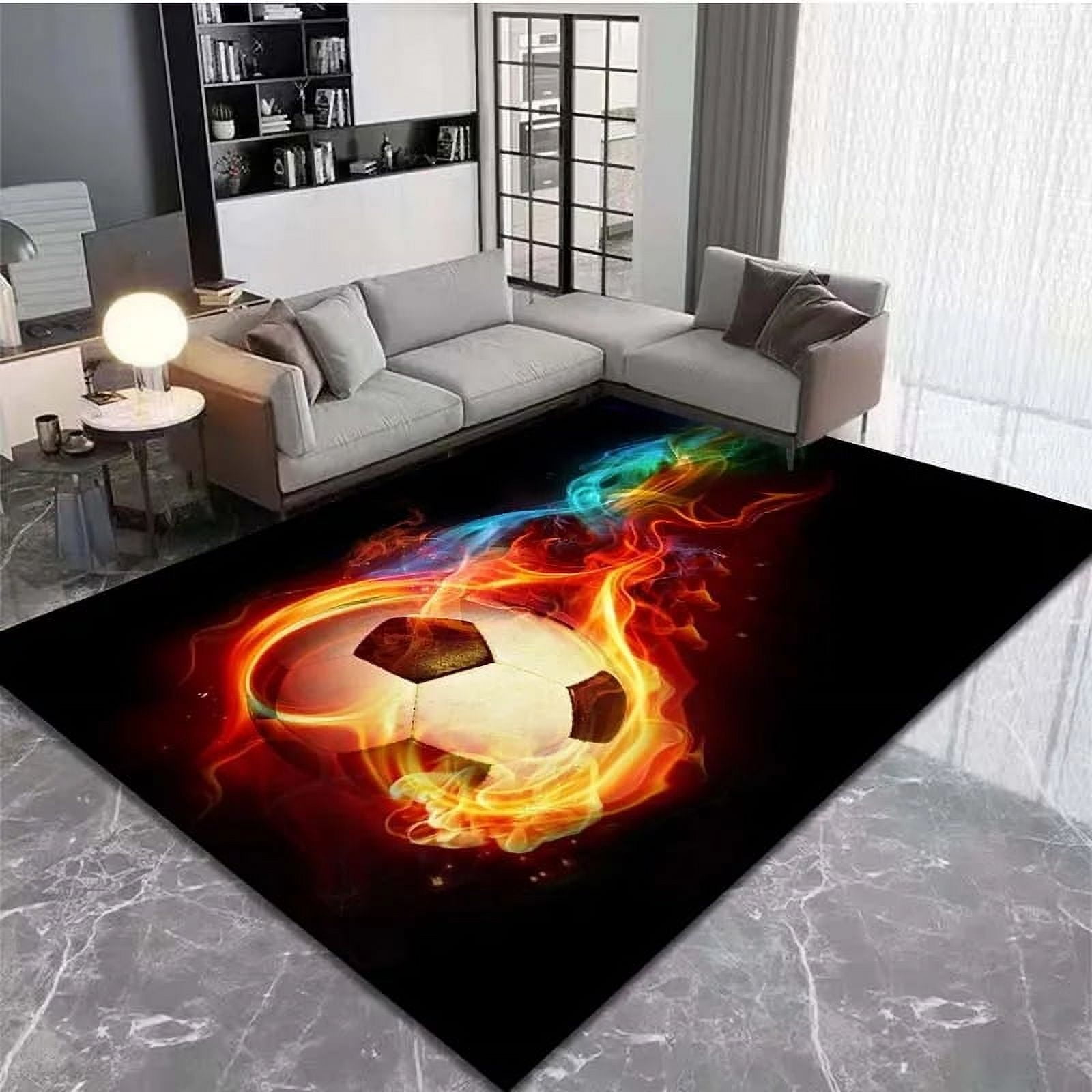 Sports Grass Football Field Carpet for Living Room Home Decor Children ...