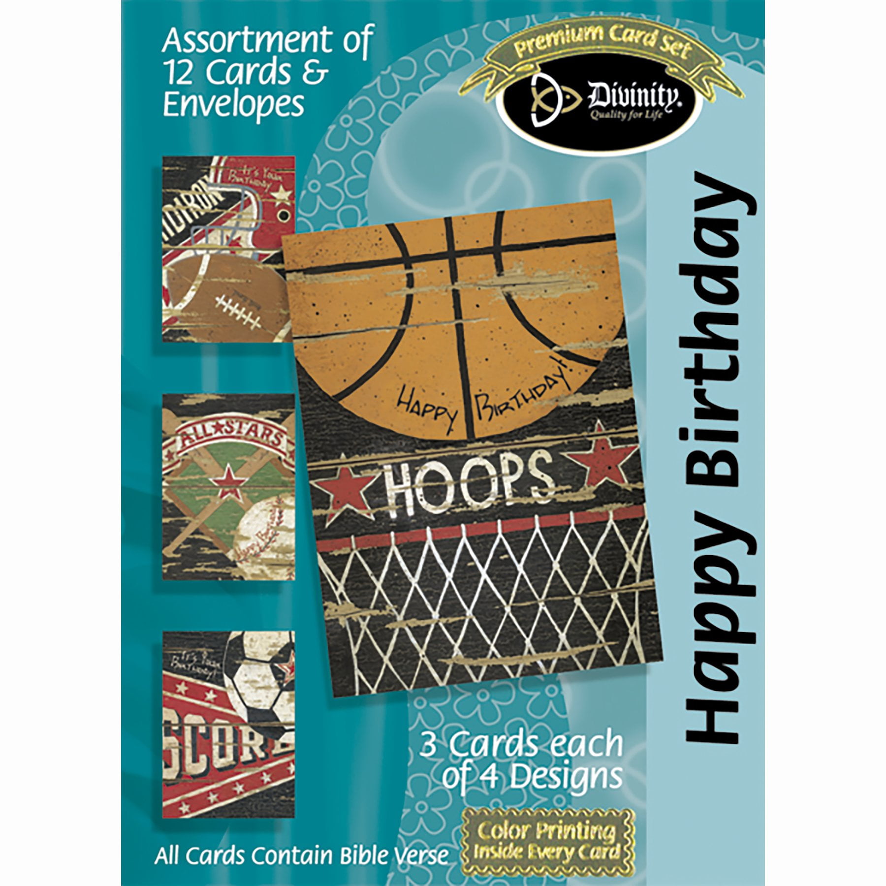 Sports Happy Birthday Cards, Box Of 12 - Walmart.com