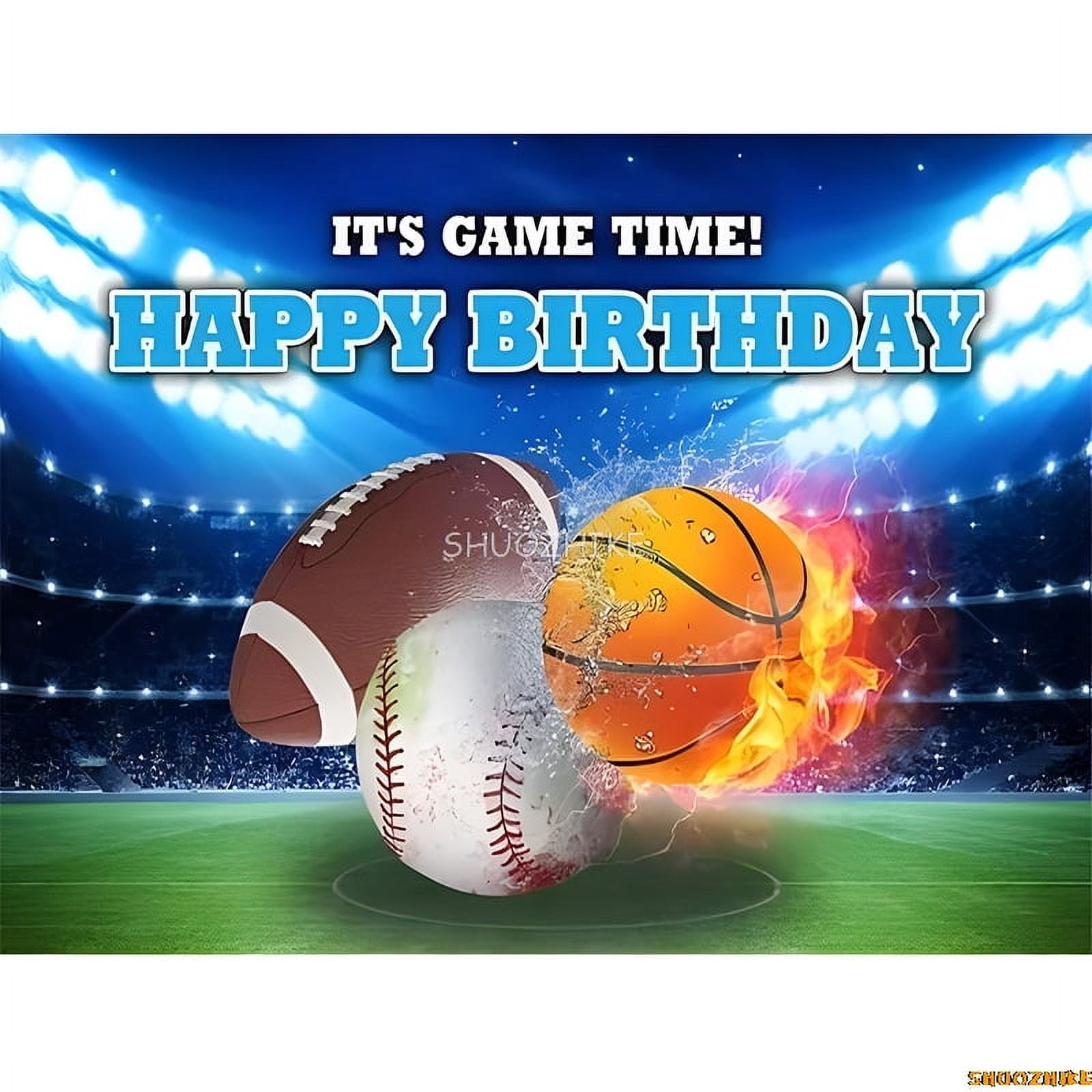 Sports Happy Birthday Party Photography Backdrop Props Child Boy ...
