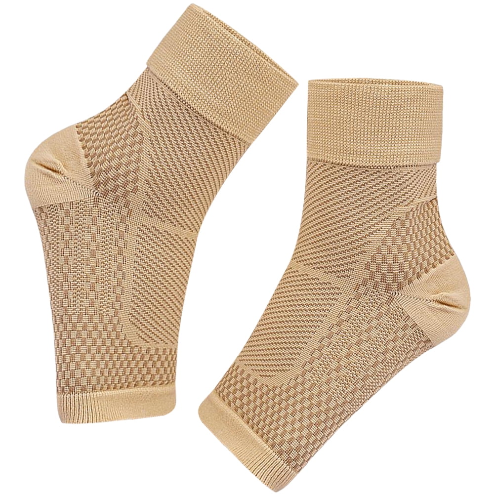 Sports Hiking Ankle Socks Heel Plantar Fascia Compression Foot Brace ...