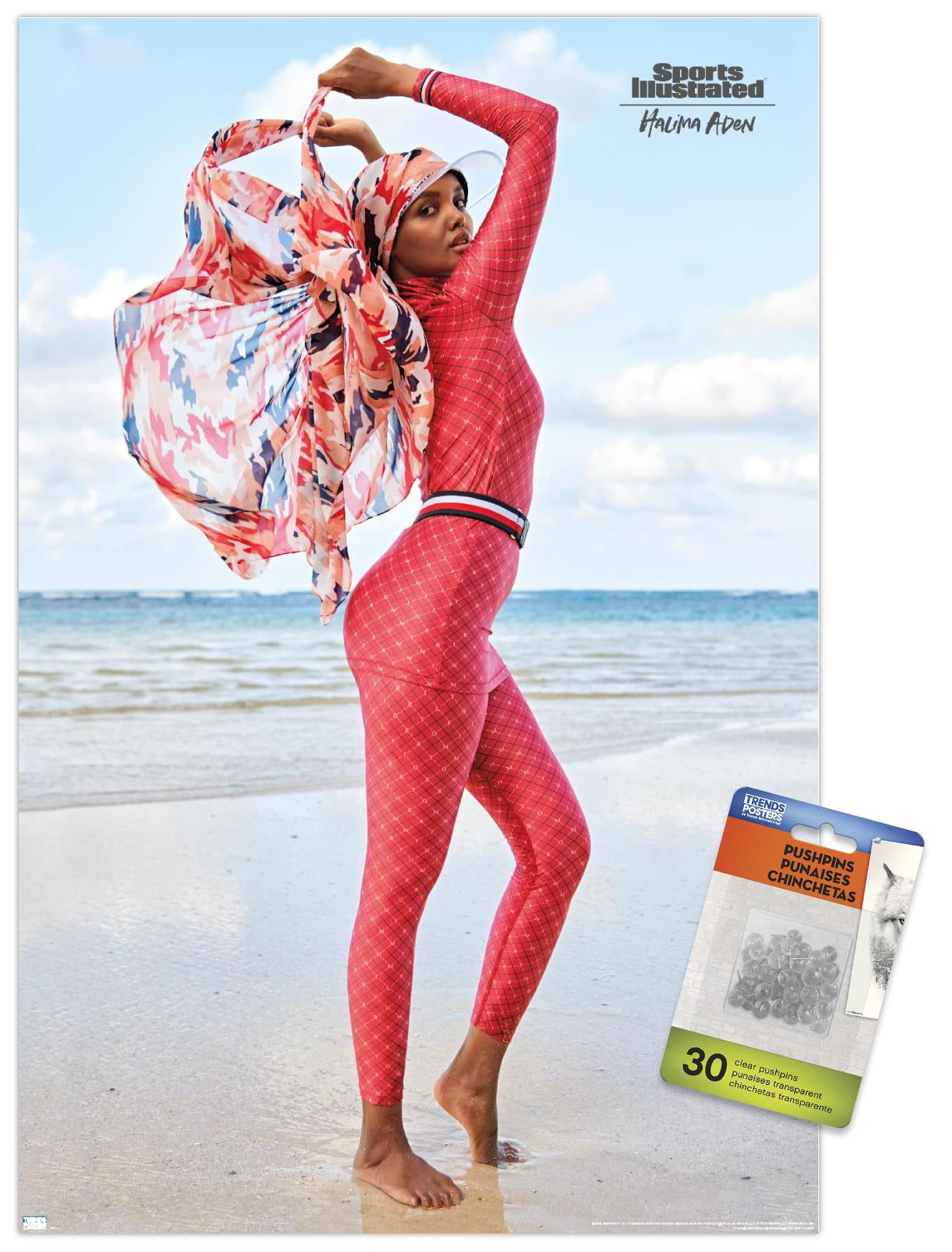 Sports Illustrated: Swimsuit Edition - Halima Aden 20 Wall Poster with ...