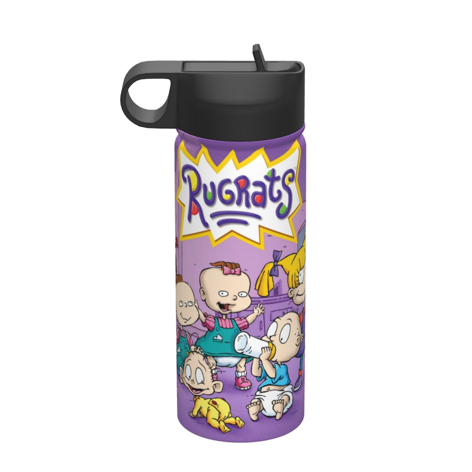 Sports Insulated Stainless Rugrats Steel Wide Mouth Water Bottle With ...