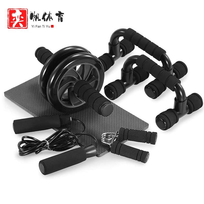 Sports Jump Rope and Abdominal Wheel Combo Set, Home Use Abdominal ...