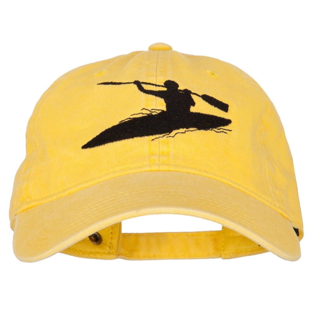 Sports Kayak Embroidered Washed Dyed Cap - Bright Yellow OSFM - Walmart.com