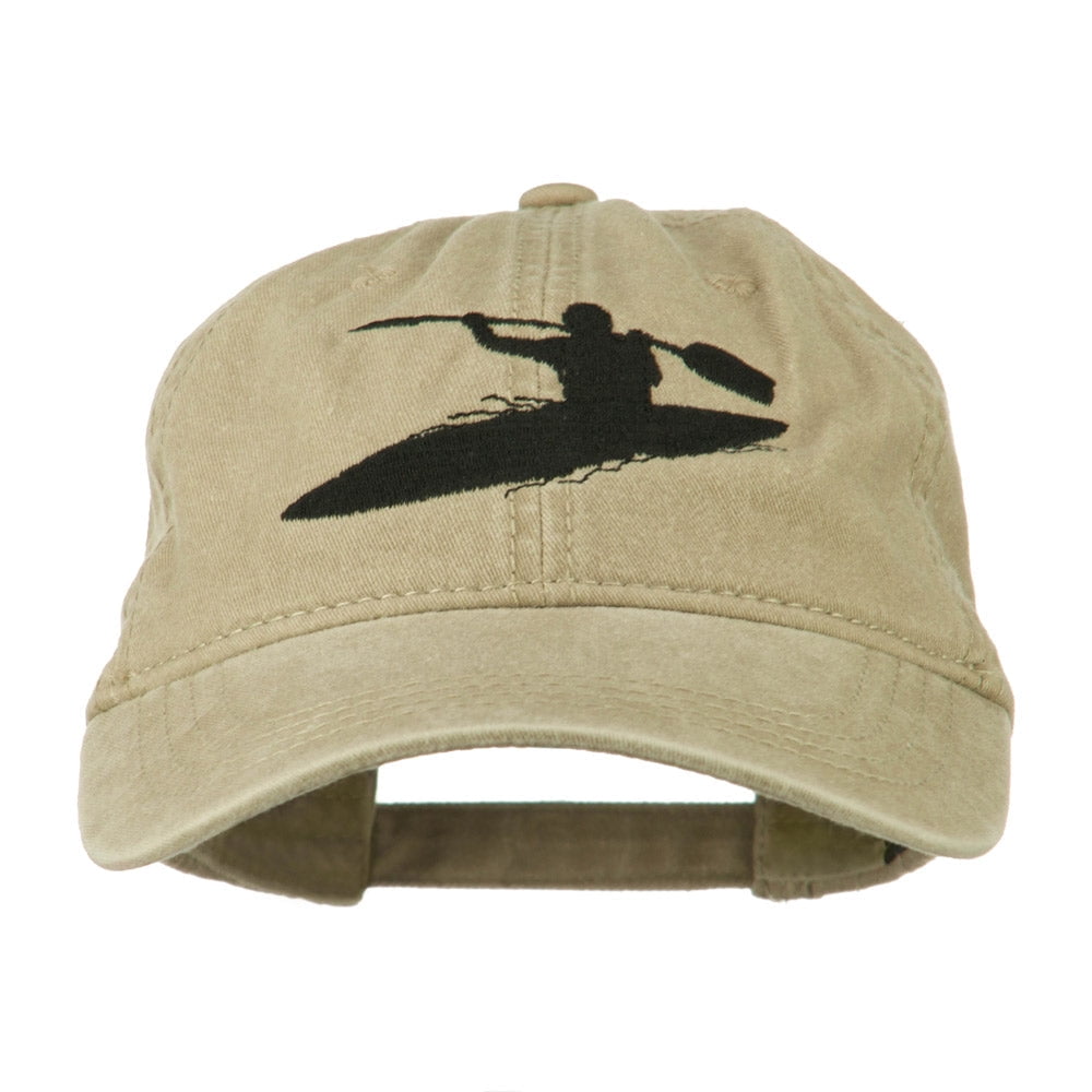 Sports Kayak Embroidered Washed Dyed Cap - Khaki OSFM - Walmart.com