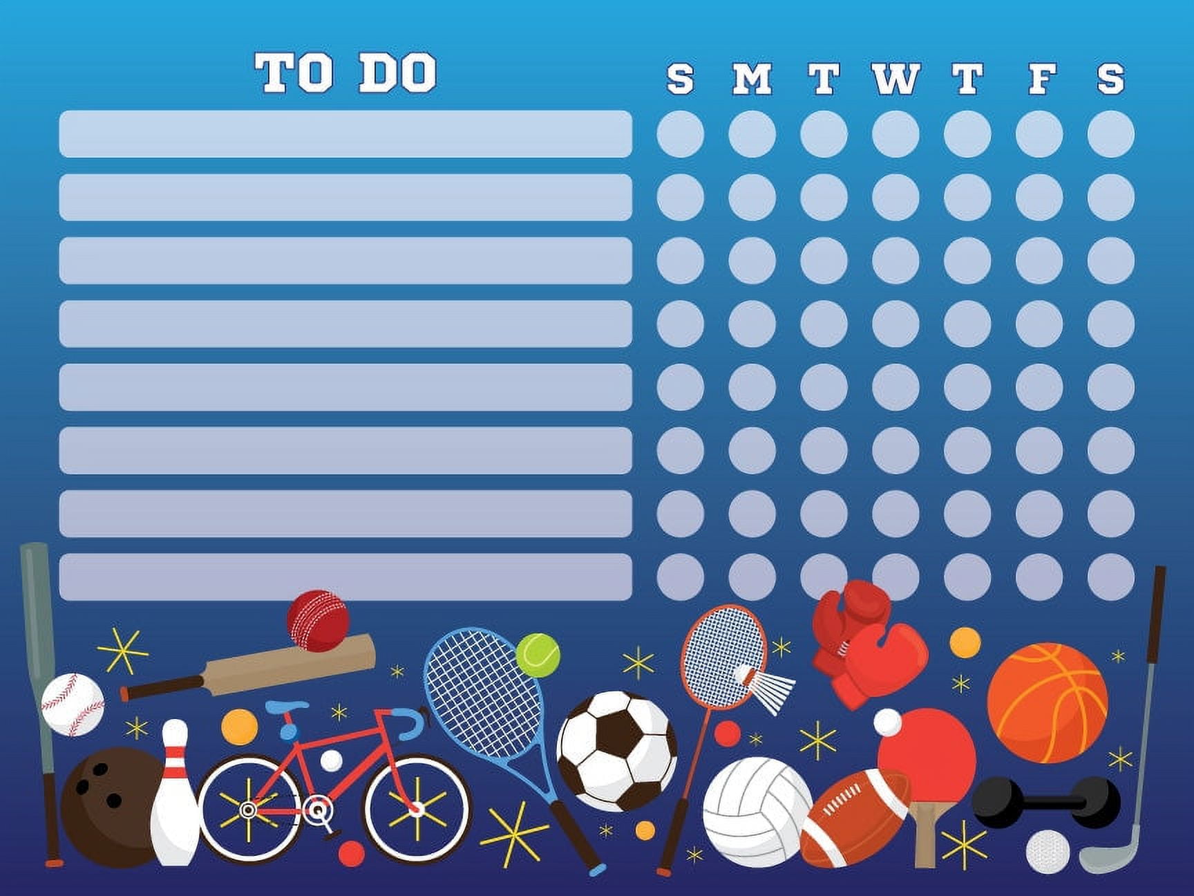 Sports Kids Task Chart Sticker Doodles - Walmart.com