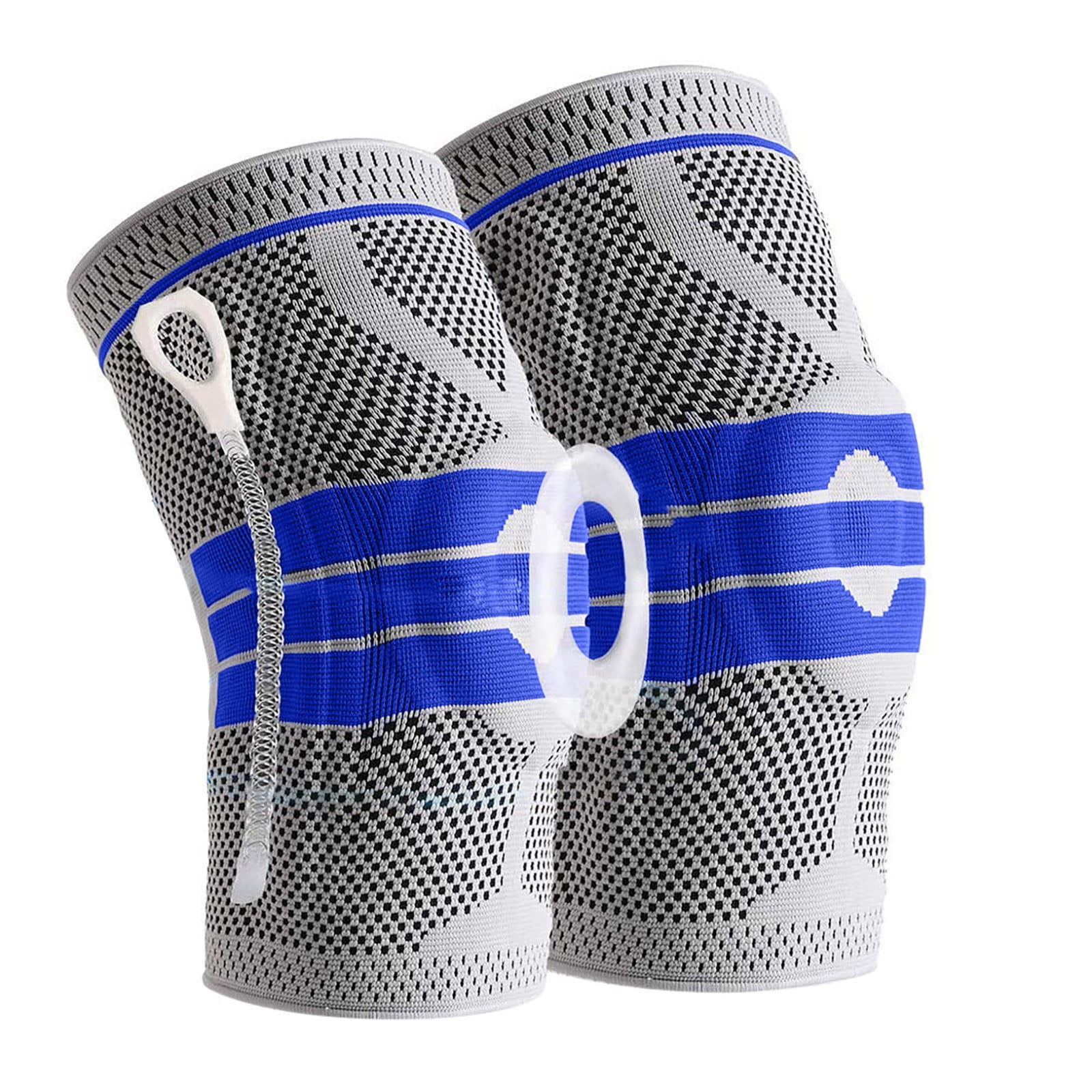 Sports Knee Pads Silicone Spring Strip Support Pressure Strap Knee ...